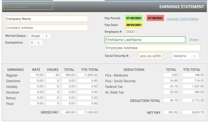 Advanced Pay Stub Generator - Free Pay Stub Generator Online